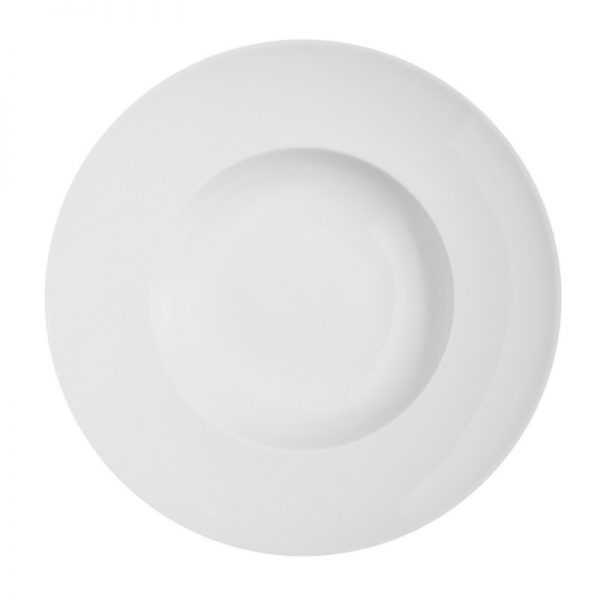 plato-hondo-domo-blanco - Artesanos del Cristal